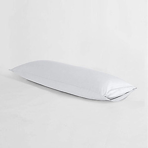 NTBAY Body Pillowcase - Brushed Microfiber 20x54 Pillowcase - Soft, Wrinkle-Free, Fade-Resistant, Stain-Resistant, White Body Pillow Cover with Envelope Closure - 20x54 Inches, White