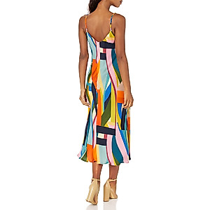 VELVET BY GRAHAM & SPENCER Women's Marisol Picasso Print Slip Dress, Multi, XL