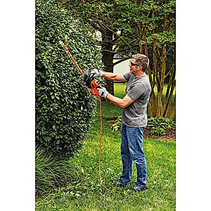 BLACK+DECKER Hedge Trimmer with Sawblade, Electric, 22-Inch (BEHTS400)