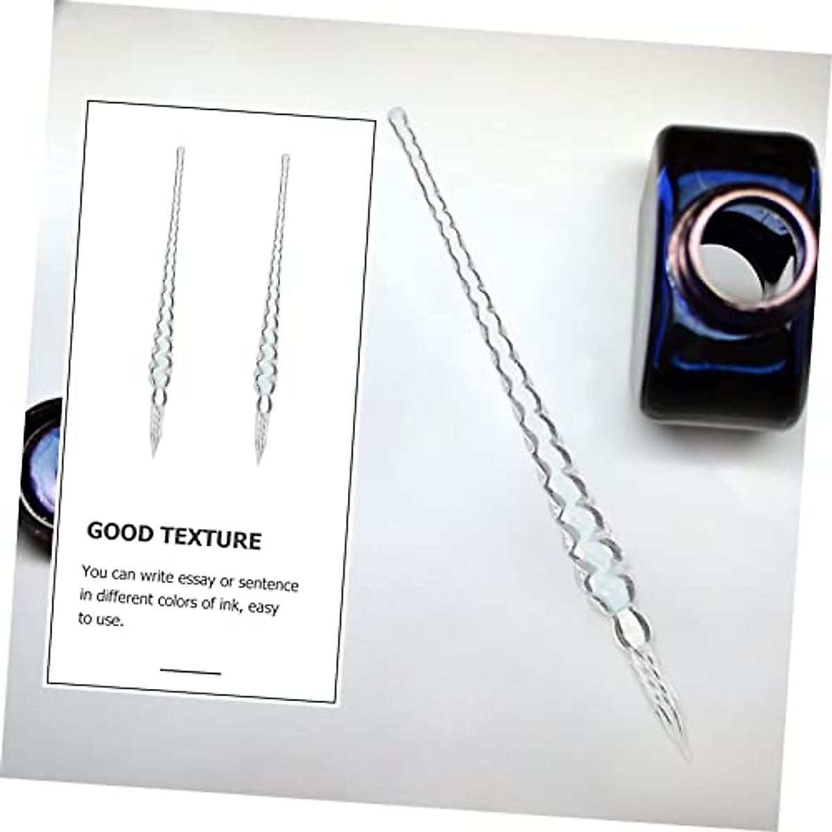 NUOBESTY 10 Pcs Crystal Pen Colorful Pens Japanese Pens Colored Ink Pens Glass Calligraphy Pen Set Crystal Dip Glass Ink Pen Glass Dip Pen Drawing Glass Pen Calligraphy Glass Pen Manual