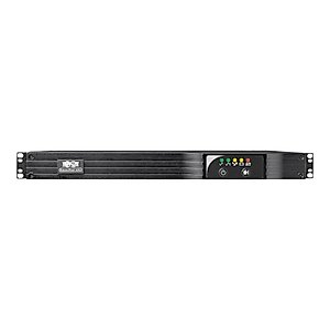 Tripp Lite 500VA Smart UPS Back Up, 300W Line-Interactive, 1U Rackmount, Network Card Options, USB, DB9 Serial, 2 & 3 Year Warranties, $250,000 Insurance (SMART500RT1U)
