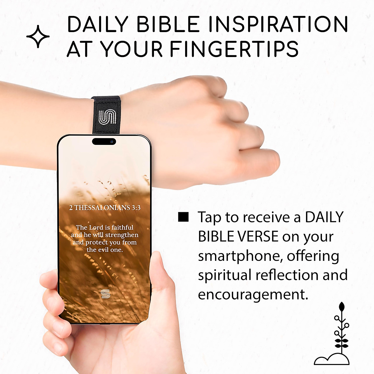 Christian Daily Bible Verse Bracelet Scan Phone with Technology for Women, Men, Teens, Scripture Bracelet with Bible Verse, Elastic Jesus Wristband, Religious Gifts, Inspirational (God's got this)