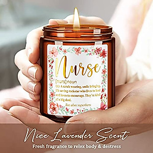 Nurses Week Gifts Nurse Gifts for Women, Nurse Appreciation Gifts for Nurses Day Gifts, Lavender Scented Candles Gifts for Women School Nurse Practitioner Gifts, Funny Soy Candles for Home Scented 7Oz