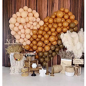 50pcs Retro Coffee Latex Balloons 18'' 10'' 5'' Dark Brown Balloon for Birthday Wedding Baby Shower Anniversary Decoration Jungle Safari Party Balloon Garland Supplies (Coffee)