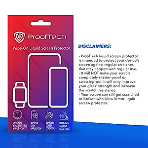 Phone Scratch Remover and Cracked Repair Liquid by ProofTech Liquid Glass Screen Protector | Covers up to 6 Devices | for All Smartphones Tablets and Watches