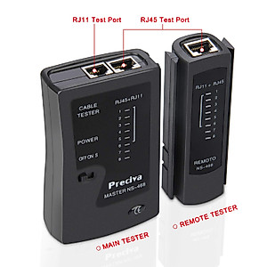 RJ45 Crimper Tool Kit, Preciva Cat5 Cat5e Ethernet Crimping Tool Set with One Network Cable Tester, 20PCS RJ45 Connectors, One Wire Stripper, 50PCS Cable Ties and Wire Punch Down Impact Tool