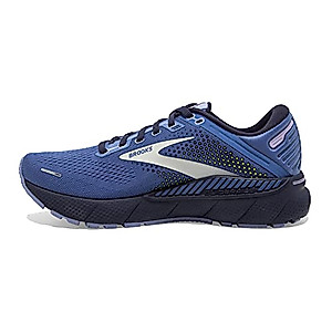 Brooks Women's Adrenaline GTS 22 Supportive Running Shoe - Blue/Purple/Nightlife - 9.5 Medium