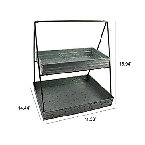 Better Homes & Gardens 2-Tier Rectangular Serve, one size, Gray