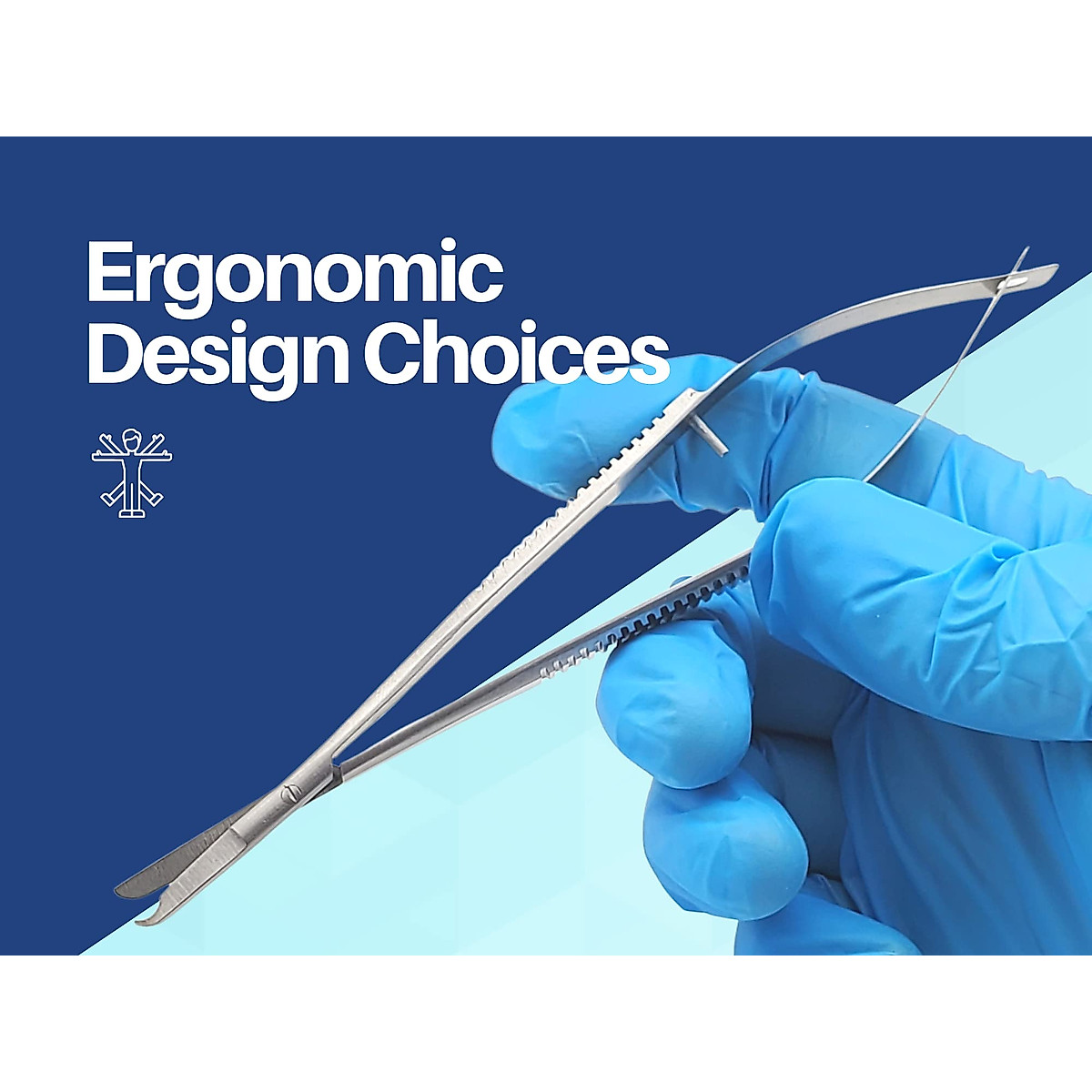 Spring Action Micro Snip Stitch Removing Castroviejo Scissors 5.5 Inches for Fine Stitch Removal, Embroidery, and Micro Surgical Sutures by Artman Instruments