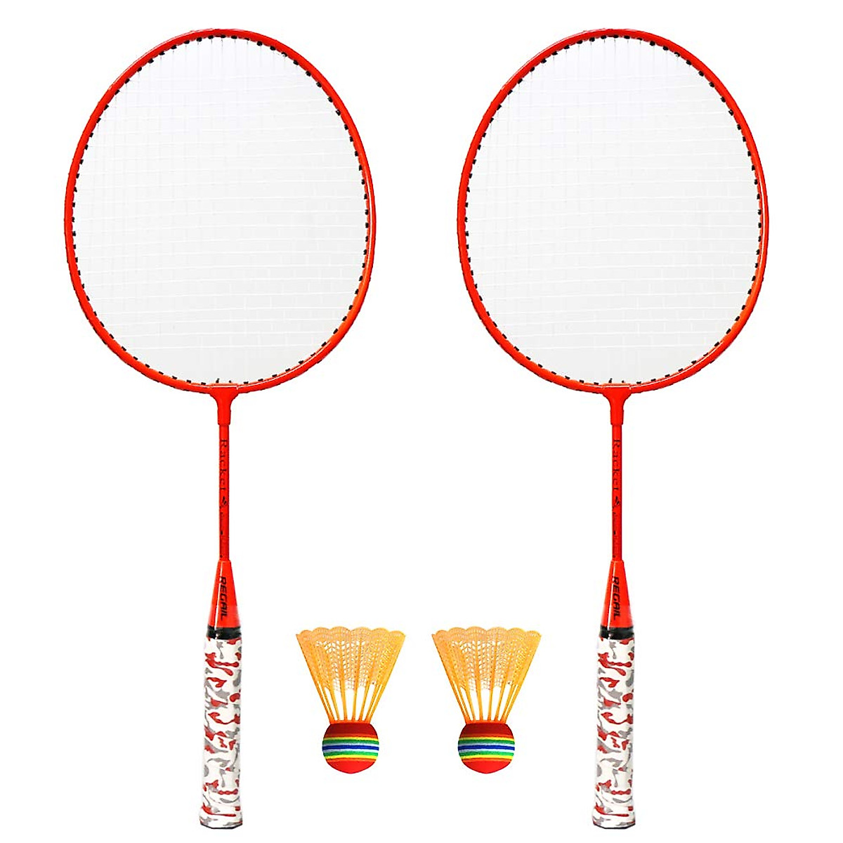 Lixada 1 Pair Badminton Rackets with Balls 2 Player Badminton Set for Indoor Outdoor Sport Game