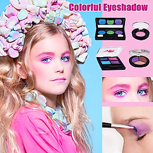 Washable Kids Makeup Girl Toys - Real Kids Makeup Kit for Girls Make Up Set for Child Toddler Children Princess Christmas Birthday Gifts Present for 4 5 6 7 8 9 10 Year Old Girls Gift