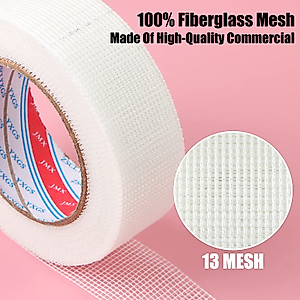 MIDELONG Drywall Joint Tape, 1.8 inch x 98 feet Heavy-Duty Self-Adhesive Fiberglass Drywall Mesh Tape Crack Patch Wall Repair Fabric for Wall Sheetrock Ceiling Crack Repairs, 1 Roll