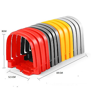 QUOXO Tracks Cars only Replacement Track Set Compatible with Most Car Tracks for Kids Boys and Girls (Turnnel + 2car)