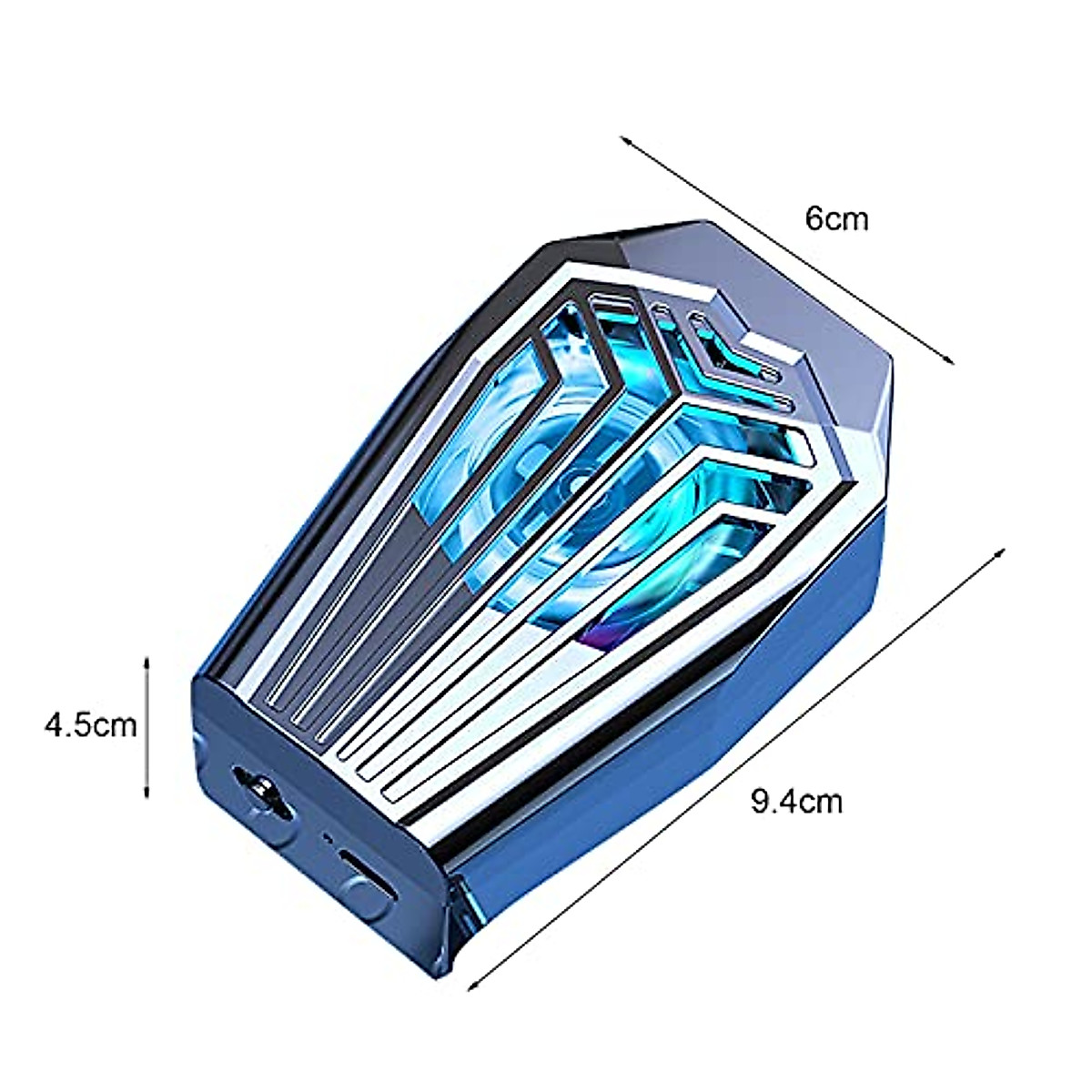 OCUhome Phone Cooler, Semi-Conductor Mobile Phone Cooling Fan Universal Low Noise Mini Turbo Hurricane Game Cooler Radiator for Gaming Phone A