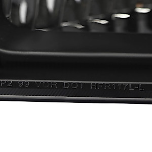 SPEC-D TUNING 1Pc Black Clear Led Headlights Compatible with 1999-2004 Ford F250 F350 F450 Super Duty, 2000-2004 Ford Excursion, L+R Pair Head Light Lamp Assembly