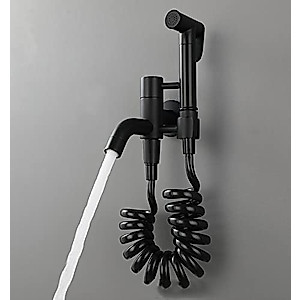 MINJING Bidet Faucet, Single Hole Toilet Sprayer, 2 Functions Wall Mounted Bidet Tap Set Bathroom Cloth Diaper