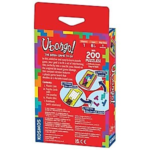 Ubongo The Brain Game to Go | Thames & Kosmos | Fast-Paced, Addictive, and Easy-to-Learn | Convenient Self Contained Carrying Case | Solo Geometric Puzzle Game | for Ages 8 and Up