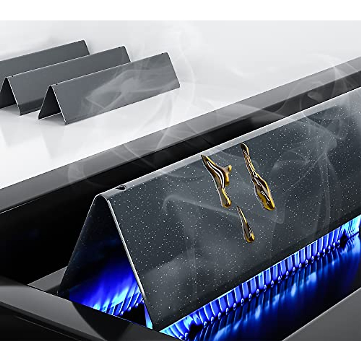 Hisencn 7635 15.3 inch Flavor Bars Porcelain-Enameled Flavorizer Bars, Heat Plate Replacement for Weber Spirit I & II 200 Series, Spirit E210, S210, E220, S220 with Front Control Knobs