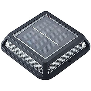 Japard Solar Road Stud Light, Driveway Marker Lights Bright White, Outdoor LED Solar Powered Boat Dock Lights Aluminum Waterproof Wireless Road Studs for Deck Step Stair Garden Ground Walkway
