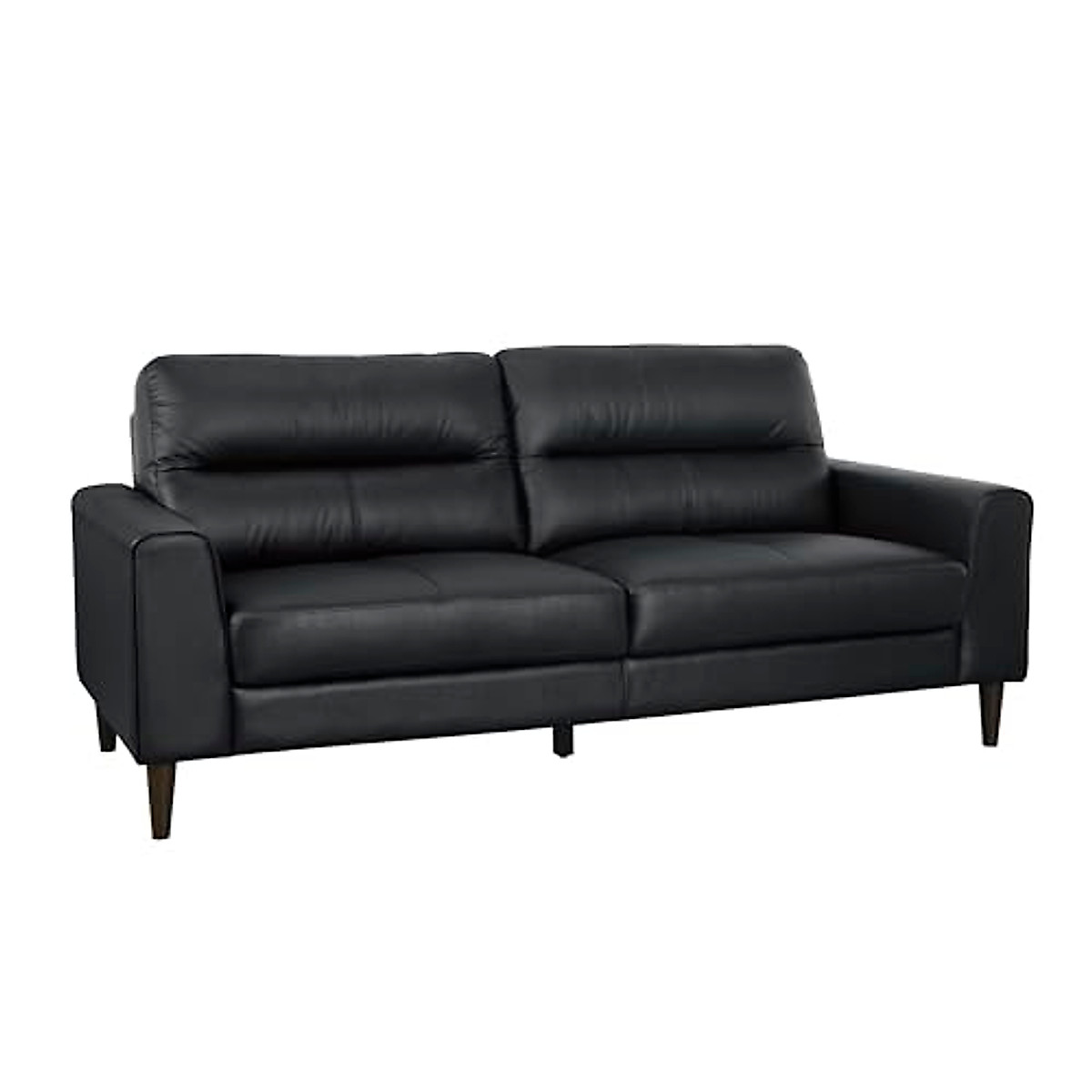 Lexicon Prenzo Leather Match Living Room Sofa Set, 3-Piece, Black