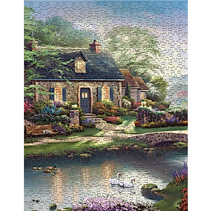 Ceaco - 8 in 1 Multipack - Thomas Kinkade - (2) Round 300 Piece, (4) 550 Piece, (1) 750 Piece (1) 1000 Piece Jigsaw Puzzles