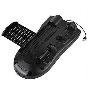 Puroma Vertical Stand Only for Xbox One X Cooling Fan with Controller Charger Charging Station Game Discs Storage and 3 USB Ports