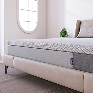 BedStory Mattress Topper 4 Inch King Size -Memory Foam Bed Topper for Pain Relief - Copper Gel Bamboo Charcoal Green Tea Infused Cooling Mattress Pad