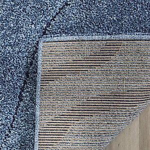 SAFAVIEH Florida Shag Collection Area Rug - 5'3" x 7'6", Cream & Beige, Non-Shedding & Easy Care, 1.2-inch Thick Ideal for High Traffic Areas in Living Room, Bedroom (SG472-1113)