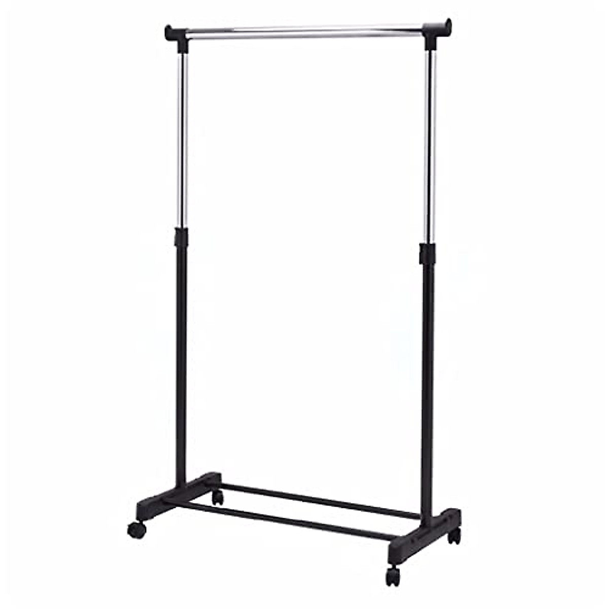 EYHLKM Adjustable Rolling Clothes Hanger Coat Rack Floor Hanger Storage Wardrobe Clothing Drying Racks with Shoe Rack