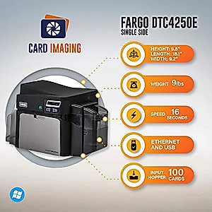 Fargo DTC4250e Single-Side ID Card Printer & Supplies Package 52000