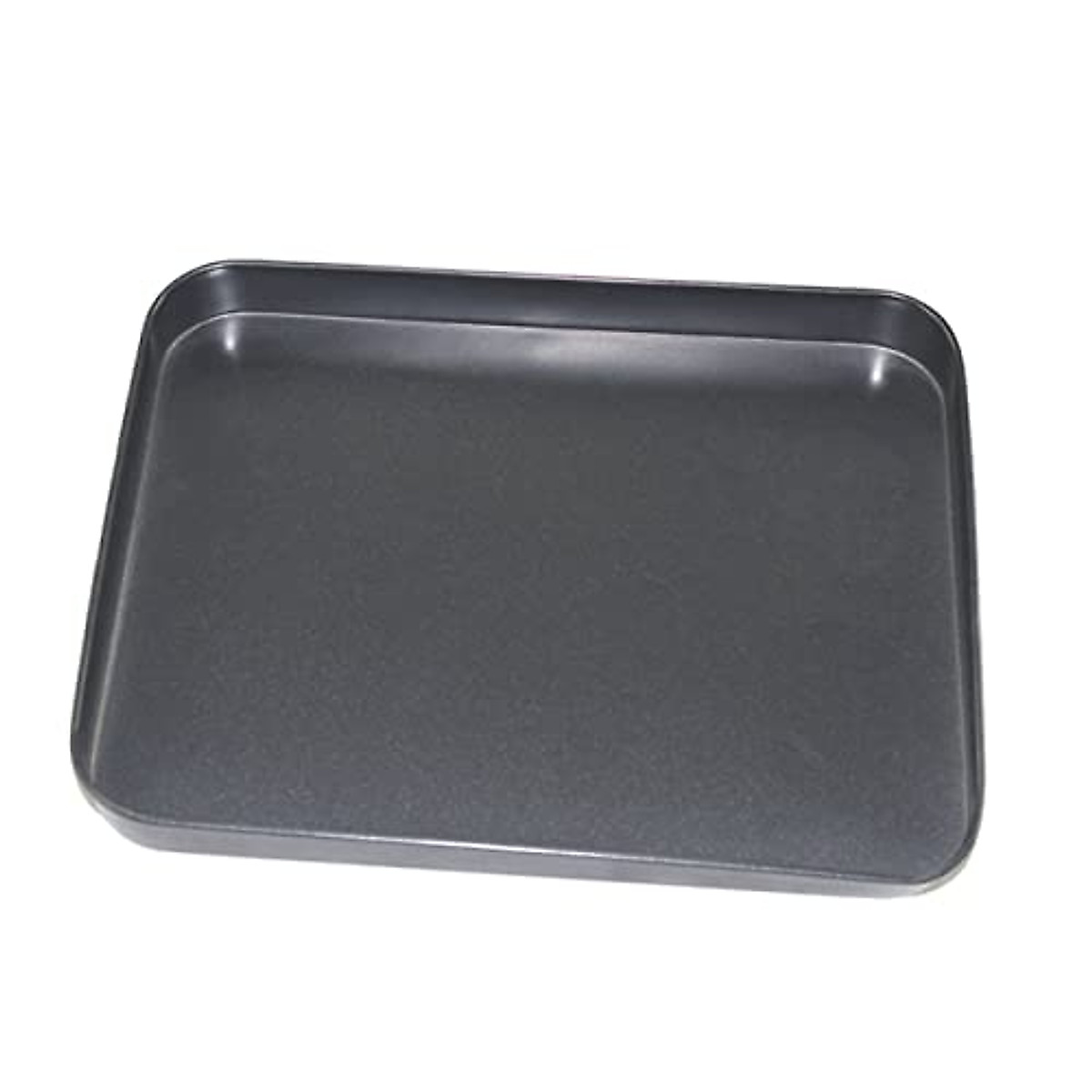 FURLOU Metal Serving Tray Accessory Tray Oven Roasting Pan Cookie Tray Black Cake Plates Cake Baking Tray Baking Pans Big Cake Brownie Baking Tools Bread Pan Black Non Stick Baking Tray Plate