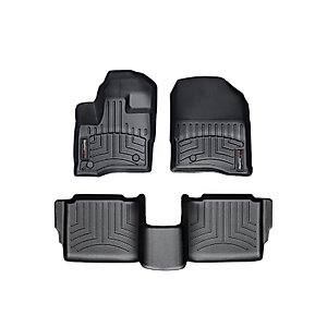 WeatherTech Custom Fit FloorLiner Floor Mats for Ford Taurus (443021-442702) - 1st & 2nd Row, Black