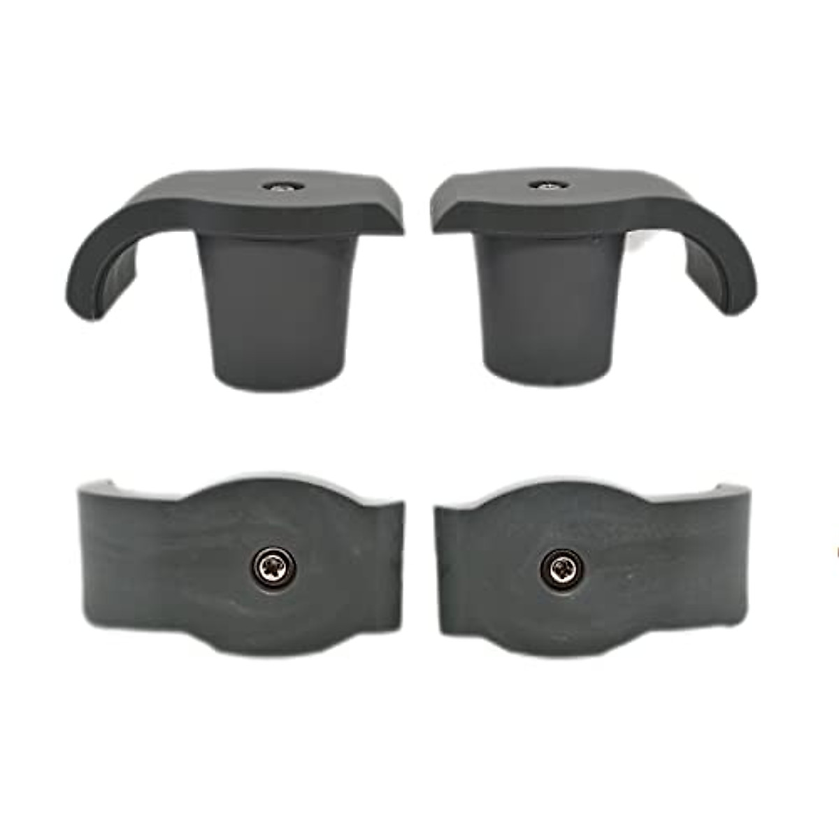 ComsenMed Walker Glide Skis, Universal Fit, Extra Durable,for 1 1/8 Inch Tubes,Universal Replacement Glide Caps,Heavy Duty Walker Coaster Skis for,Walker Parts,Walker Tips,(Gray) 1 Pair