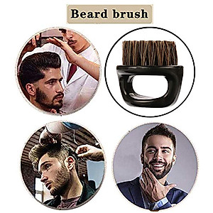 2-Pack Knuckle Brush for Barbers - Borogo Barber Brush for Fades (Essential Tool For Professional Barbering & Grooming Services), Beard Brush Neck Face Duster Brush for Hairdressing Salon Household