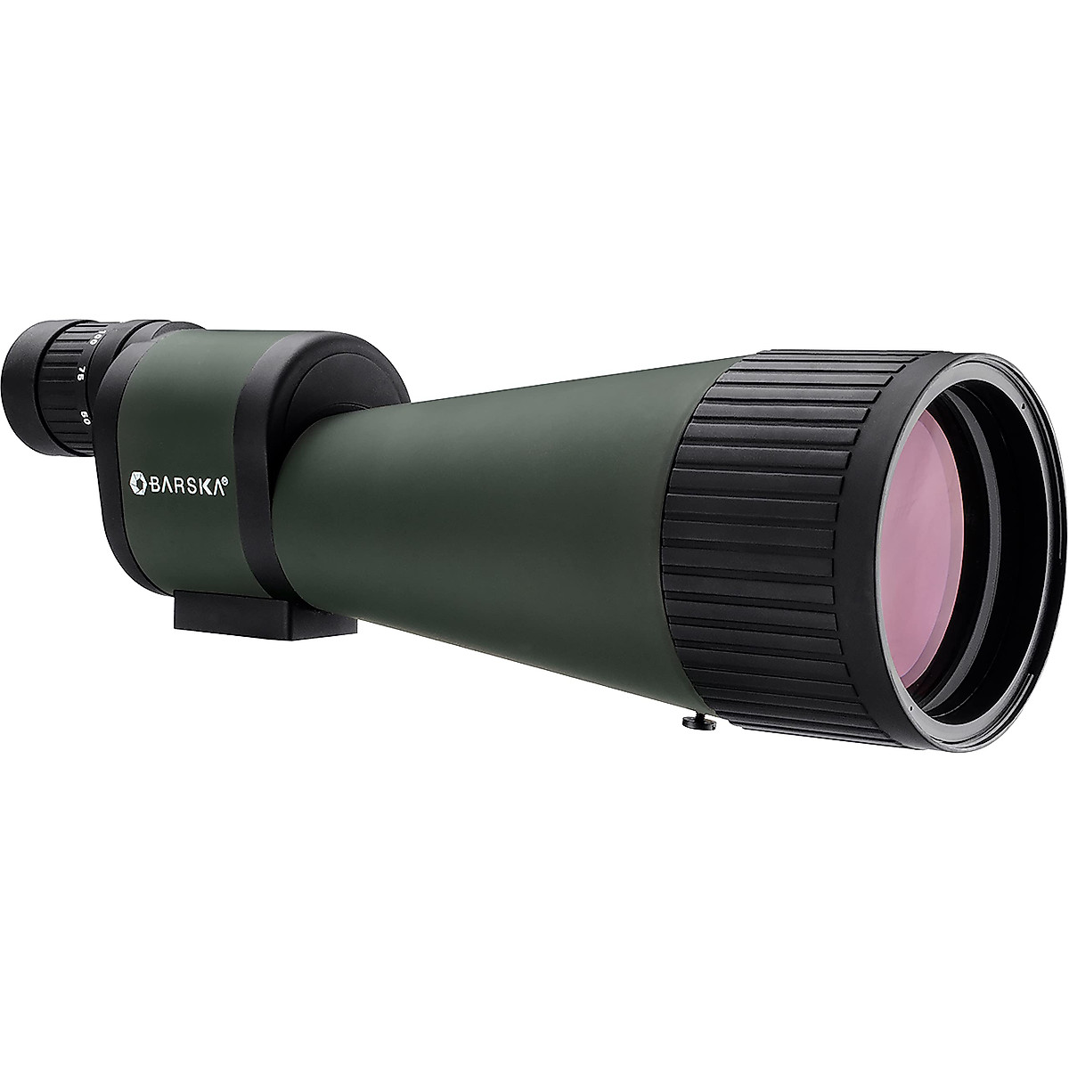 BARSKA Benchmark 25-125x88 Waterproof Straight Spotting Scope, Green/ Black