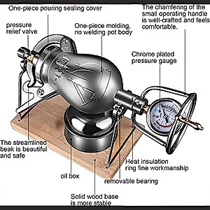 SRMNFADZ Stainless Steel Popcorn Maker, Manual Crank Popcorn Popper, High Pressure Popcorn Maker Machine, Chinese Popcorn Cannon for Family Gathering Party Fun