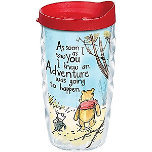 Tervis Plastic Made in USA Double Walled Disney - Winnie the Pooh Adventure Insulated Tumbler Cup Keeps Drinks Cold & Hot, 24oz Water Bottle, Lidded