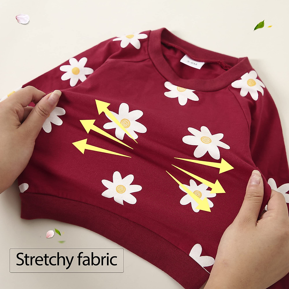 ZOEREA Baby Girl Clothes Outfits 3M-3 Years Flower Long Sleeve Sweatshirt Tops Pants Set Toddler Girl Clothes Gift