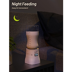 Portable Bottle Warmer for Travel, BabySafe 15000mAh Rechargeable Baby Bottle Warmer with 5 Adapters, 100W Fast Heating & Accurate Temperature Control, Cordless On The Go Milk Warmer for Breastmilk