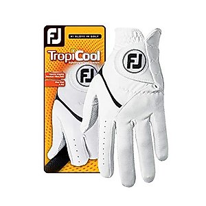 FootJoy TropiCool Gloves, White, Medium/Large