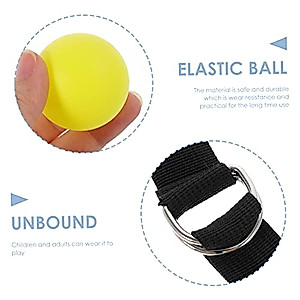 CLISPEED 3 Sets Shaking Prop Twerk Children Ability Outdoor Pingpong Parent-Child Kids Reaction Interactive Hand-Eye Coordination Toys Waist Ball Kit Plaything of Eye Pong Cognitive Belt