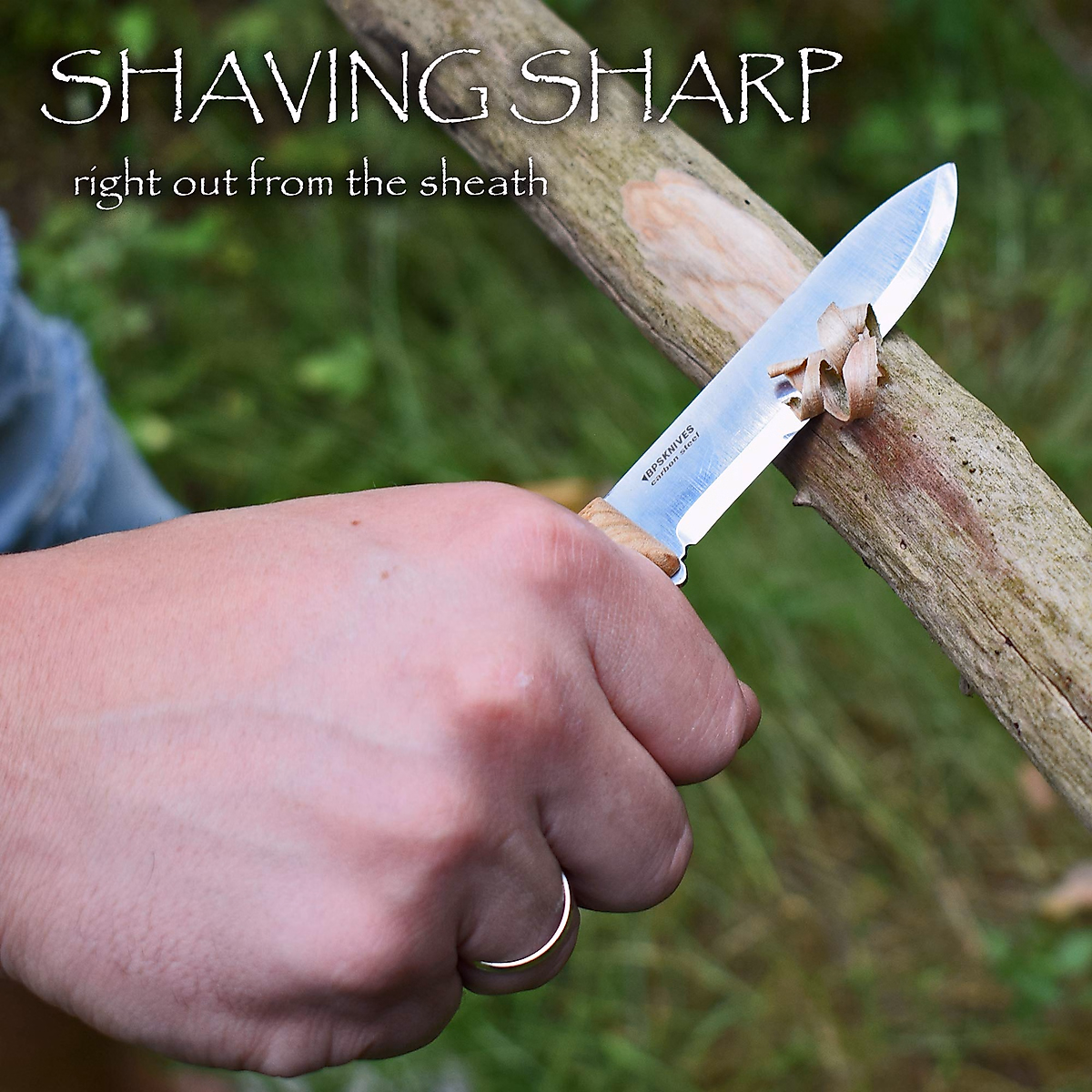 BPS Knives Bushcraft Knives Set - Adventurer + BS1FTS - Fixed-Blade Carbon Steel Knives with Leather Sheaths and Firestarter - Full-Tang Fixed-Blade Knife - Camping Knives