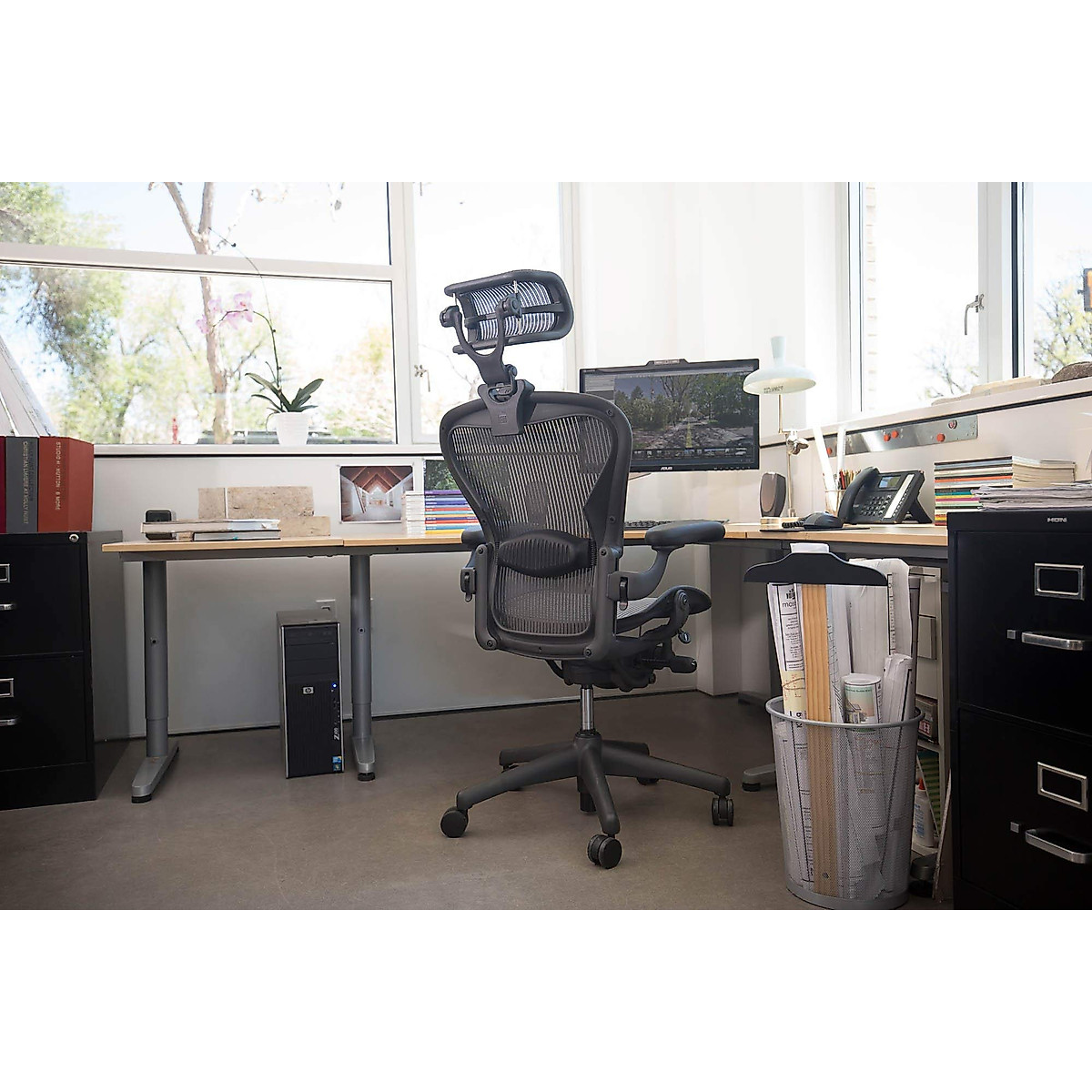 Engineered Now The Original Headrest for The Herman Miller Aeron Chair (H4 for Classic, Carbon)