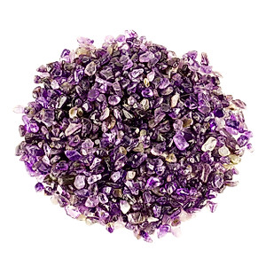 Cherry Tree Collection 1/2 Pound Polished Tumbled Gemstone Chips, Pebbles, Crystal Chips Bulk for Jewelry Making, Healing, Plants, Succulents, Aquariums, Decoration, Chakra (Amethyst)