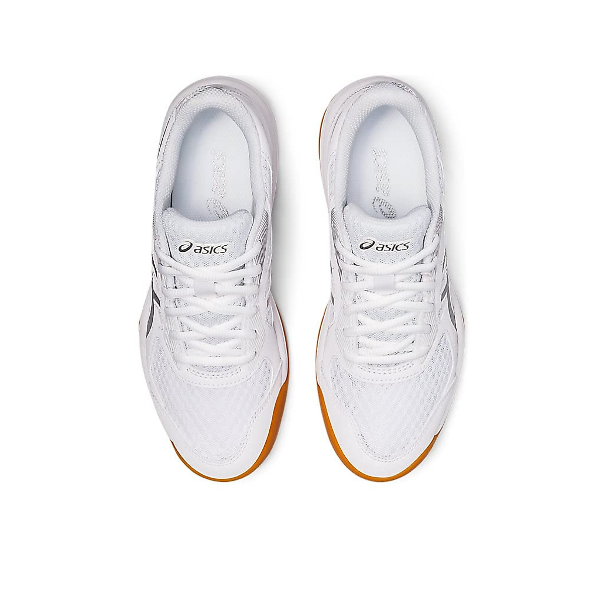 ASICS Women's UPCOURT 5 Volleyball Shoes, 8, WHITE/PURE Silver