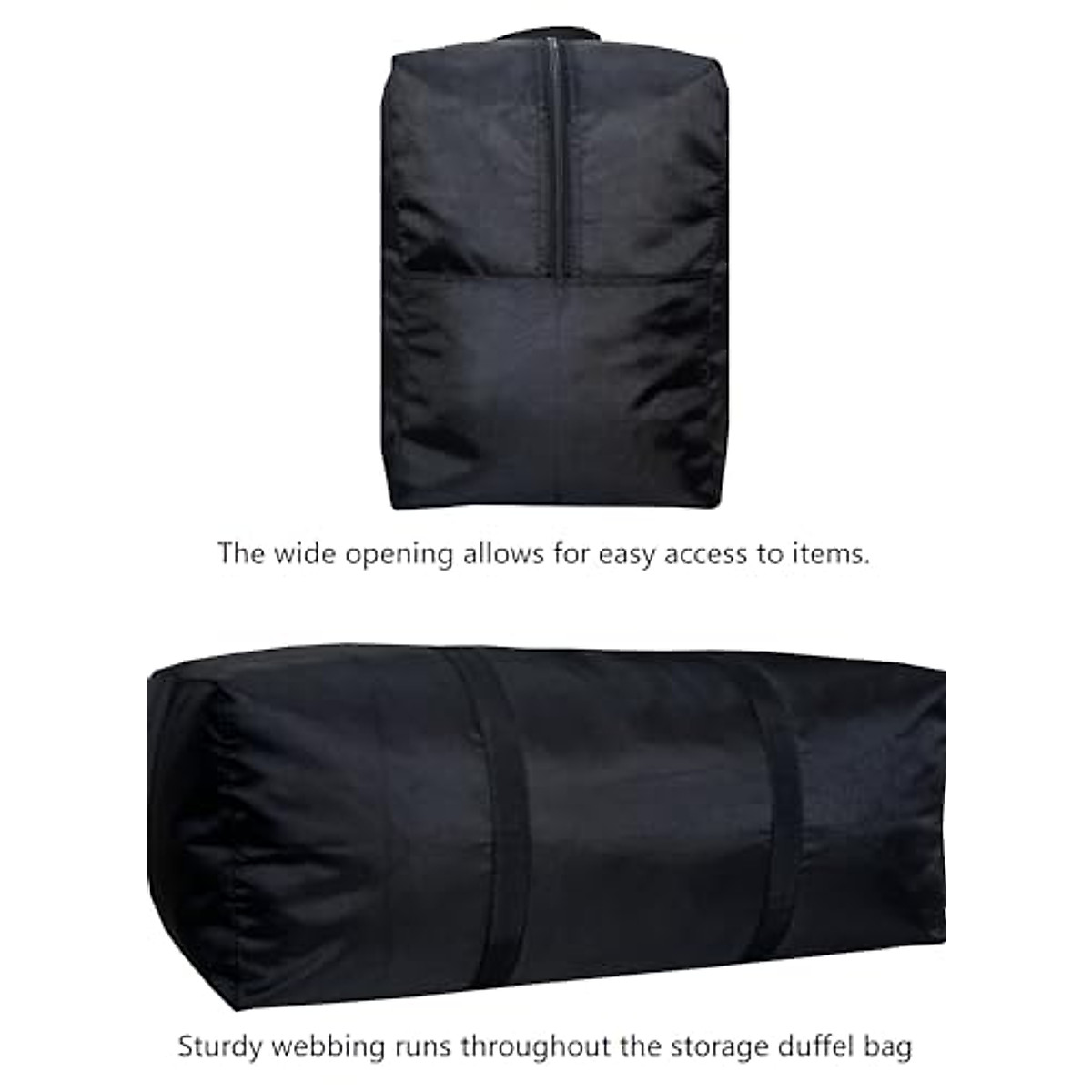 DoYiKe Extra Large Storage Duffle Bag with Zippers and Handles, Heavy Duty Big Foldable Duffle Bag for Travel-42x23x13.5Inch