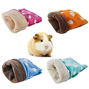 SONGBIRDTH Polka Dot Lovely Plush Sleeping Bag Mini Pet Bed Nest for Guinea Pig Hamster for Sugar Glider Ferret Squirrel Blue