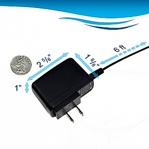 HQRP AC Adapter Compatible with Philips Norelco 422203623771 S9531 S9531/84 S9311 S9311/27 S9311/84 S9531/27 S8950 S5675 S5590 S5550 Shaver Power Cord Charger Adaptor + Cleaning Brush