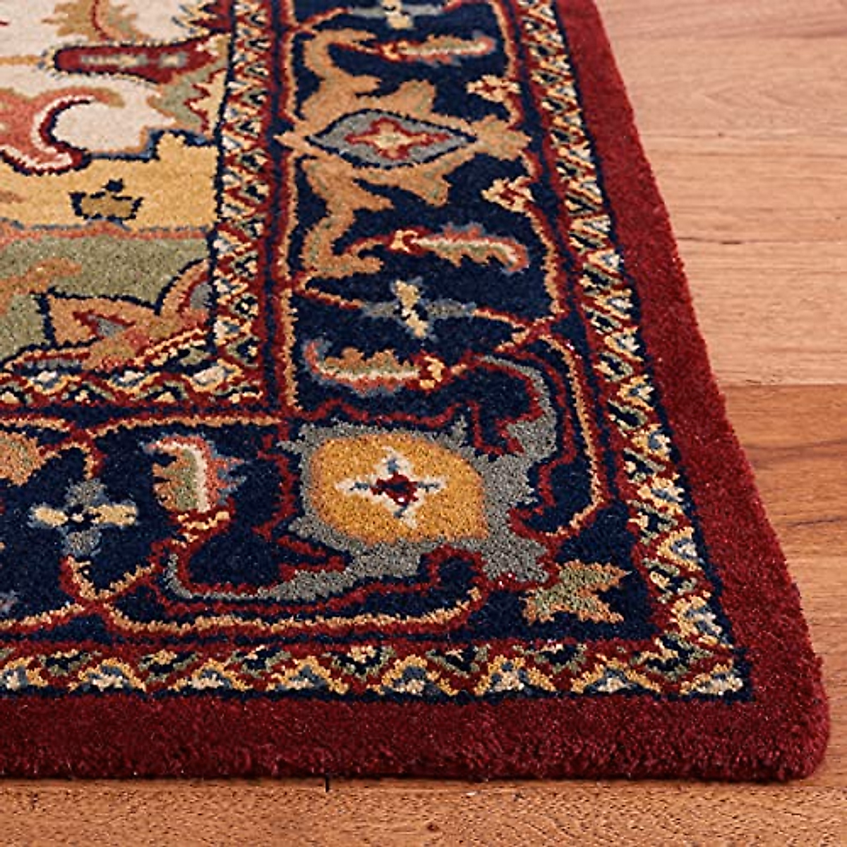SAFAVIEH Heritage Collection 3' x 5' Red HG625A Handmade Traditional Oriental Premium Wool Area Rug