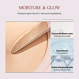 CLIO Kill Cover Mesh Glow Cushion Refill Included (15g*2, 4 GINGER) - Foundation Cushion, Korean Cushion, Glowy Skin Makeup
